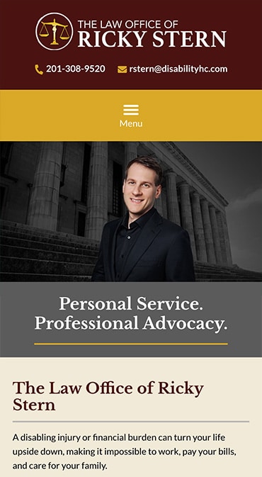 New Jersey Attorney Website Design by The Modern Firm