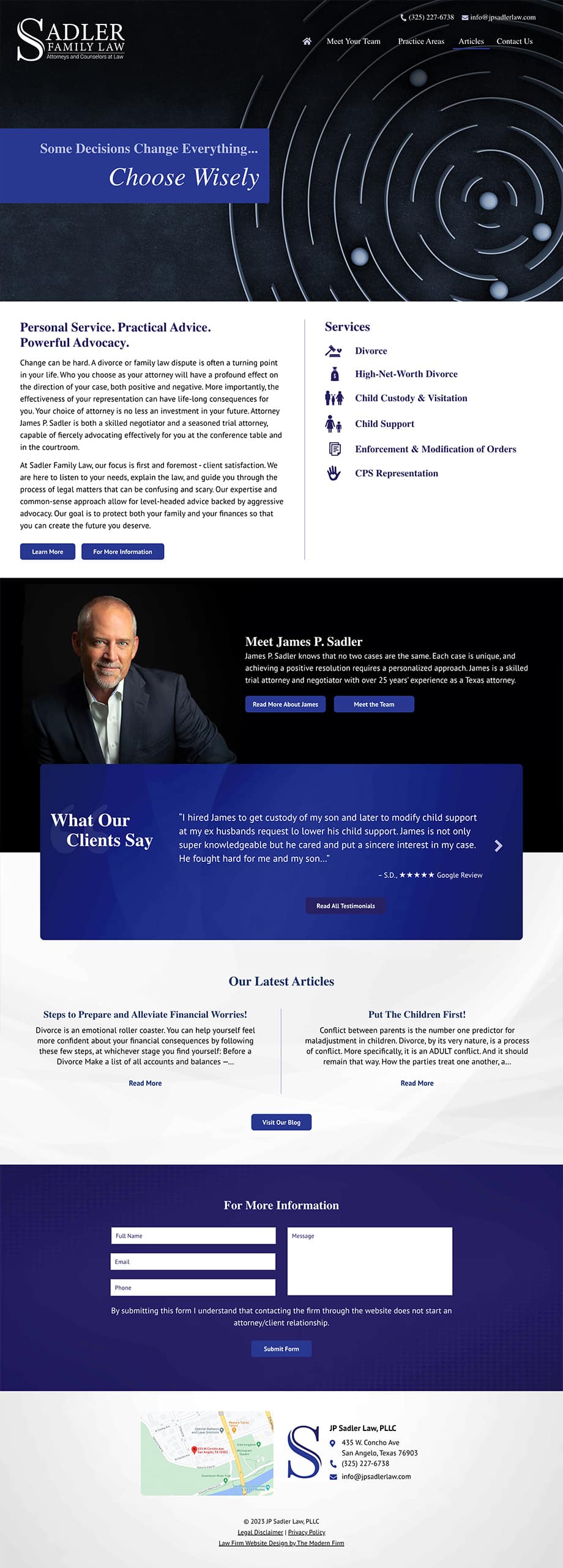 San Angelo, Texas Family Law Practice – JP Sadler Law, PLLC